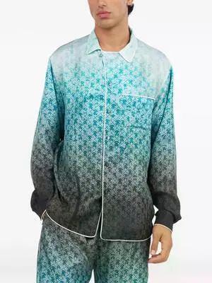 Roberto Cavalli Monogram-pattern Silk Shirt