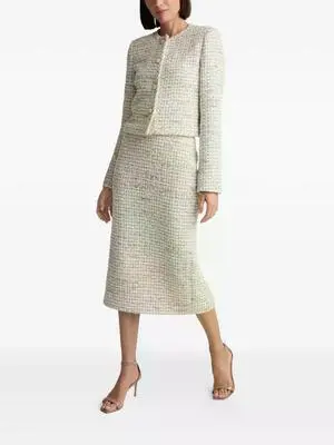St. John Tweed Jacket With Chain Detail