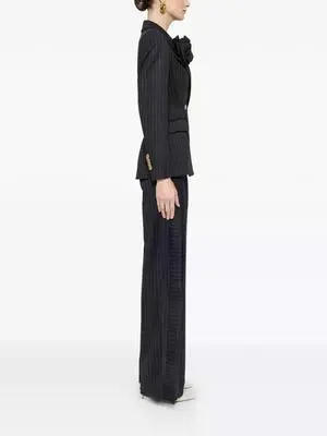 NISSA Floral Applique Pinstripe Blazer