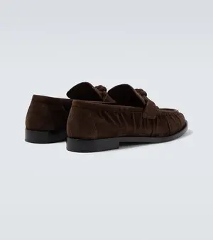 Bottega Veneta Astaire Knot Suede Loafers - Brown