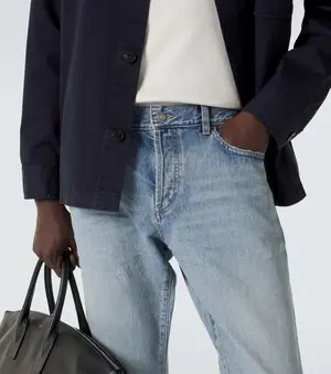 Saint Laurent Faded Slim Jeans - Blue