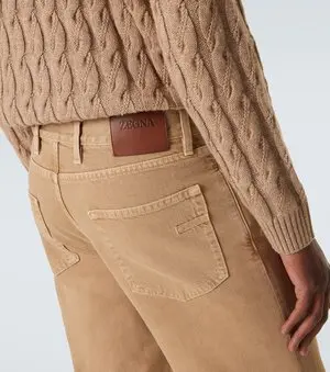 Zegna Roccia Cotton Straight Pants