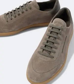 Zegna 232 Suede Lace-up Sneakers