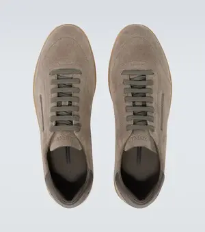 Zegna 232 Suede Lace-up Sneakers