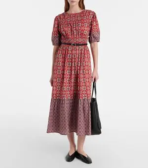 Velvet By Graham & Spencer Maela Printed Cotton Midi Dress
