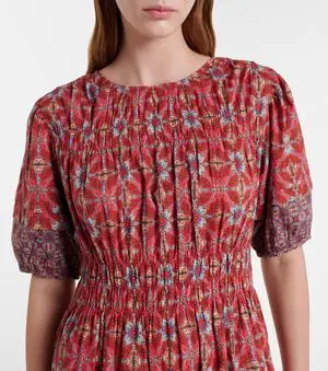 Velvet By Graham & Spencer Maela Printed Cotton Midi Dress
