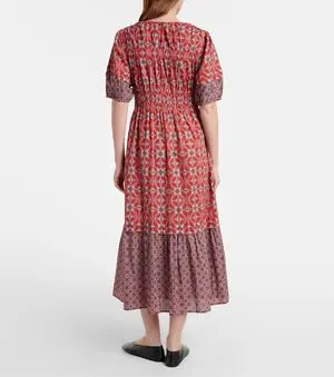 Velvet By Graham & Spencer Maela Printed Cotton Midi Dress