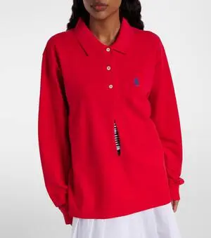 Prada Logo Cotton Piqué Polo Shirt