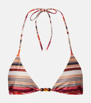 Faithfull The Brand Faithfull Leone Striped Bikini Top Multicoloured