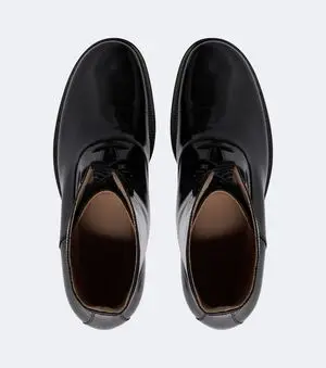 THE ROW Kai Patent Leather Lace-up Boots