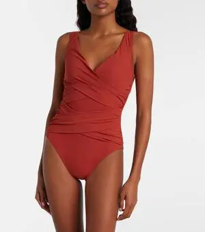 KARLA COLLETTO Draped One-piece Swimsuit - Red