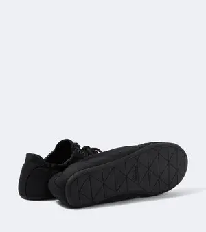 Prada Collapsible Canvas Sneakers - Black