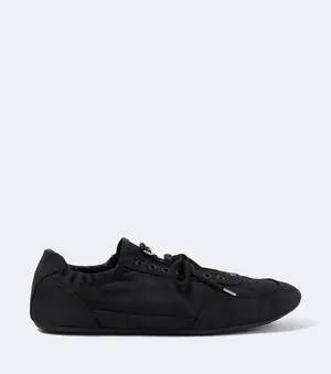Prada Collapsible Canvas Sneakers - Black