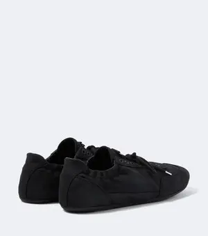Prada Collapsible Canvas Sneakers - Black