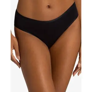 Hanro Seamless Midi Cotton-jersey Briefs - Black