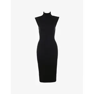 House Of Cb Gaia Turtleneck Midi Dress - Black