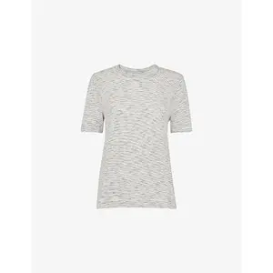 Whistles Rosa Double-trim Regular-fit Striped Cotton T-shirt - Multi-coloured