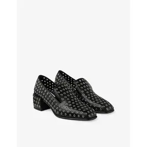JIMMY CHOO Eliot Leather Heeled Loafers