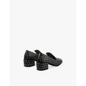 JIMMY CHOO Eliot Leather Heeled Loafers