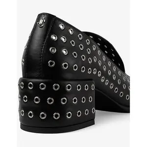 JIMMY CHOO Eliot Leather Heeled Loafers