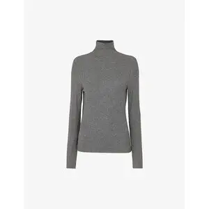Whistles Essential Ribbed Knitted Top - Grey