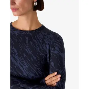 Whistles Abstract Pattern Long-sleeved Midi Dress