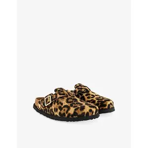 BIRKENSTOCK Calf-hair Print Clogs - Leopard