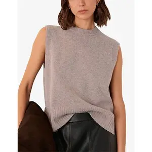 Whistles Wool Sleeveless Tank Top - Cream