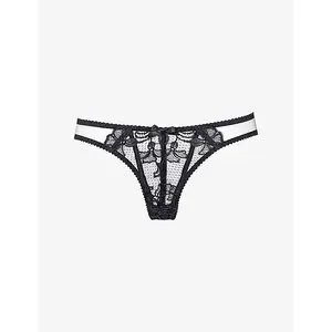 Agent Provocateur Rozlyn High-leg Mesh And Lace Briefs L Black