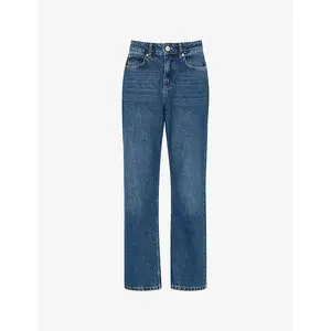 Whistles High Rise Straight Leg Denim Jeans