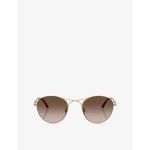 Giorgio Armani Ar6177 Round Frame Metal Sunglasses - Black