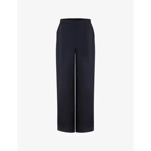 PHASE EIGHT Wide-leg Satin Trousers - Navy