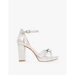 PHASE EIGHT Metallic Platform Sandals - Silver
