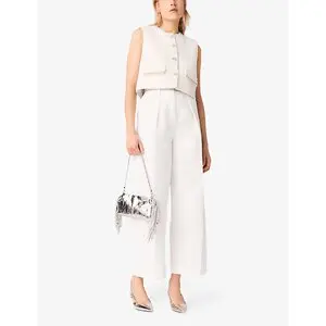 Maje Balloon-leg Cropped Woven Trousers