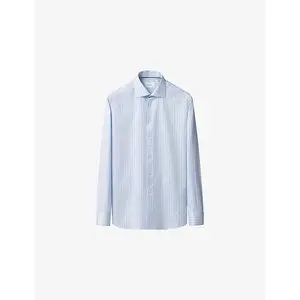 Eton Signature Twill Fit Signature Contemporary-fit Cotton Shirt - Light Blue