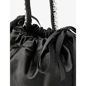 JIMMY CHOO Drawstring Mini Top Handle Bag - Black/black/silver