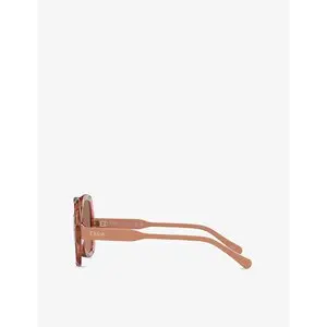 Chloé Square Frame Acetate Sunglasses - Brown