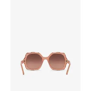 Chloé Square Frame Acetate Sunglasses - Brown