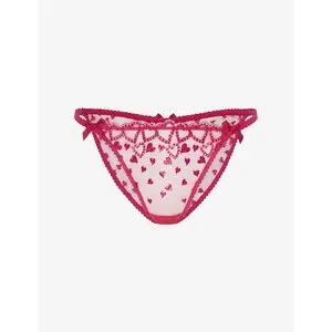 Agent Provocateur Rozann Tulle Brazilian Briefs - Fuchsia