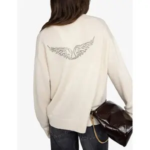 Zadig&Voltaire Mikyz V-neck Cashmere Jumper - Eggshell