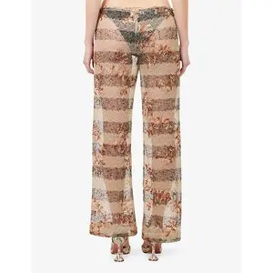 JADED LONDON Deva Striped Knit Trousers