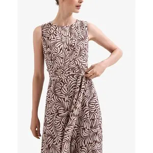 PHASE EIGHT Janine Leaf-print Woven Jumpsuit