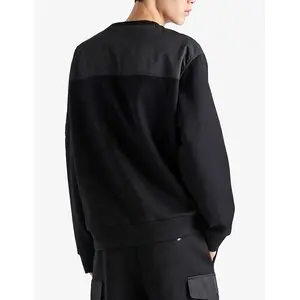 Prada Re-nylon Patch Crewneck Cotton-jersey Sweatshirt