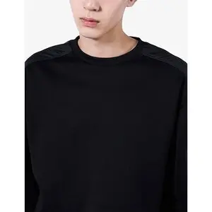 Prada Re-nylon Patch Crewneck Cotton-jersey Sweatshirt