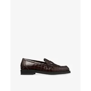 Jimmy Choo Croc Effect Flats For Women