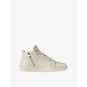 Zadig&Voltaire Mid-top Leather Trainers With Wing Embroidery