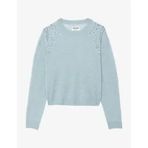 Zadig&Voltaire Rhinestone-embellished Cashmere Jumper - Frozen