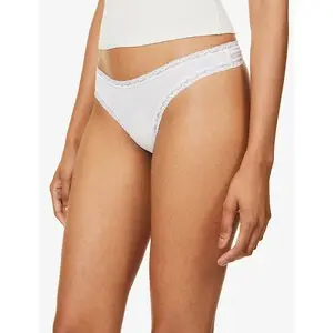 STRIPE & STARE Basics Low-rise Stretch-woven Pack Of Four Thongs - Multi-coloured