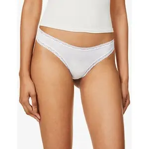 STRIPE & STARE Basics Low-rise Stretch-woven Pack Of Four Thongs - Multi-coloured