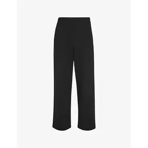 Whistles Camilla Wide-leg High-rise Cropped Trousers - Black